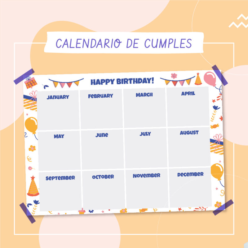 Calendario de cumpleaños - Che, teacher!